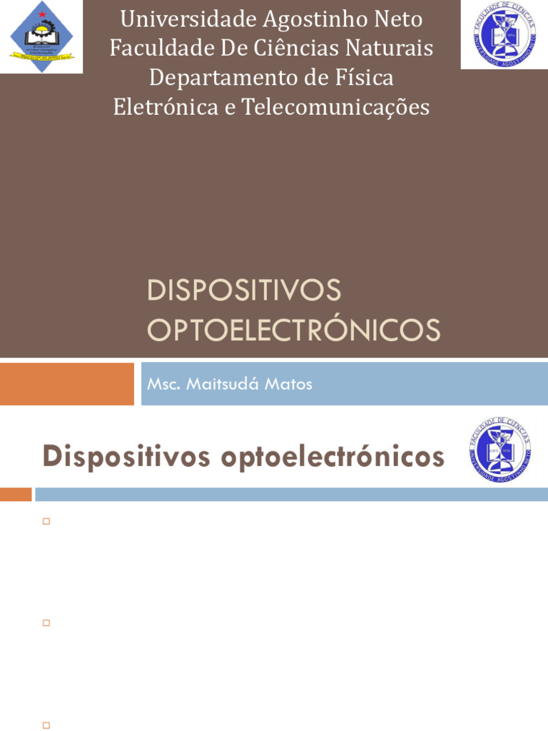 00-Dispositivos óptoelectronicos-EAA-FCN-UAN-2025 | PDF | Laser | Rede de computadores