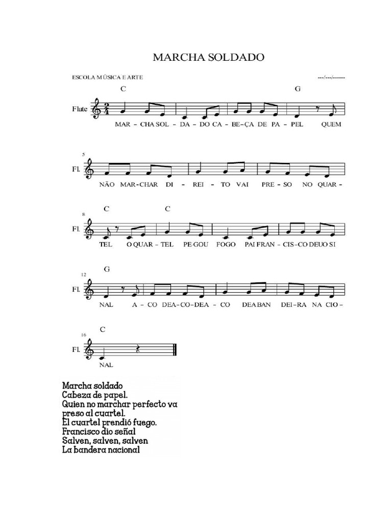 Marcha Soldado Cabeza de Papel | PDF