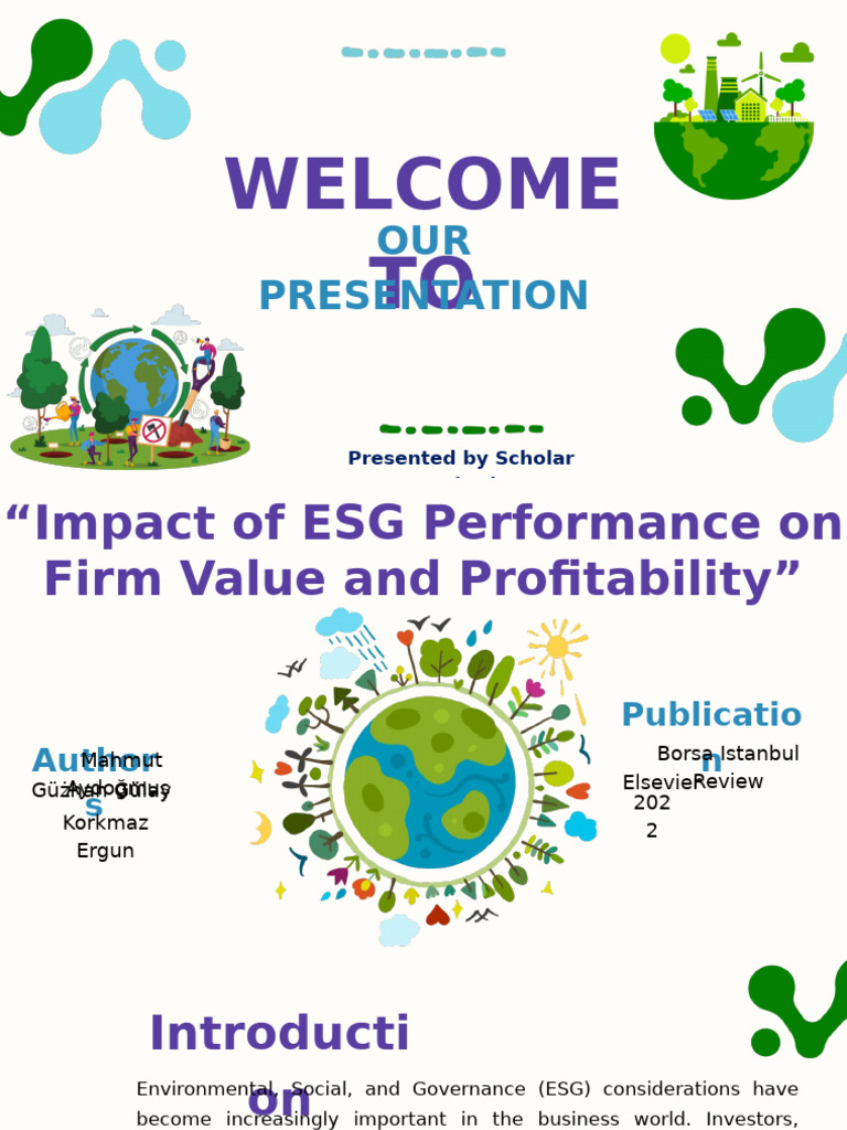 Impact of ESG Performance On Firm Value and Profitability-1 | PDF