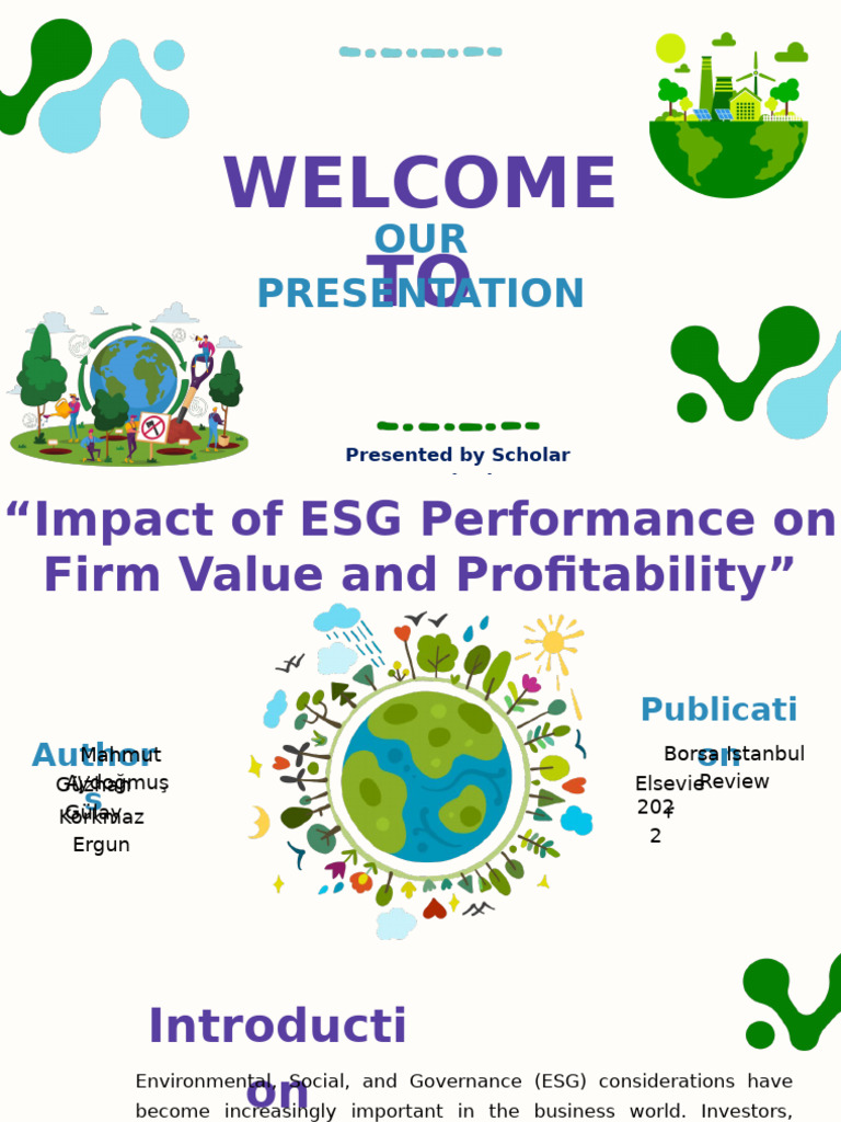 Impact of ESG Performance on Firm Value and Profitability | PDF