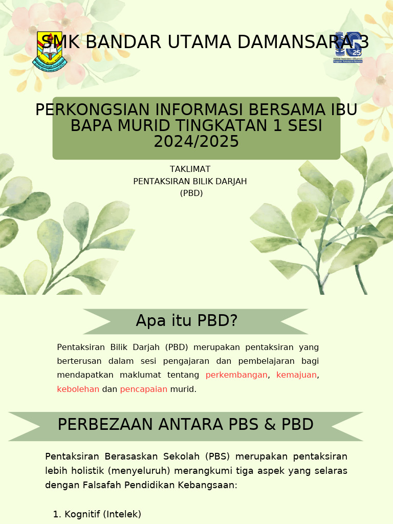 Ibu Bapa Taklimat PBD | PDF