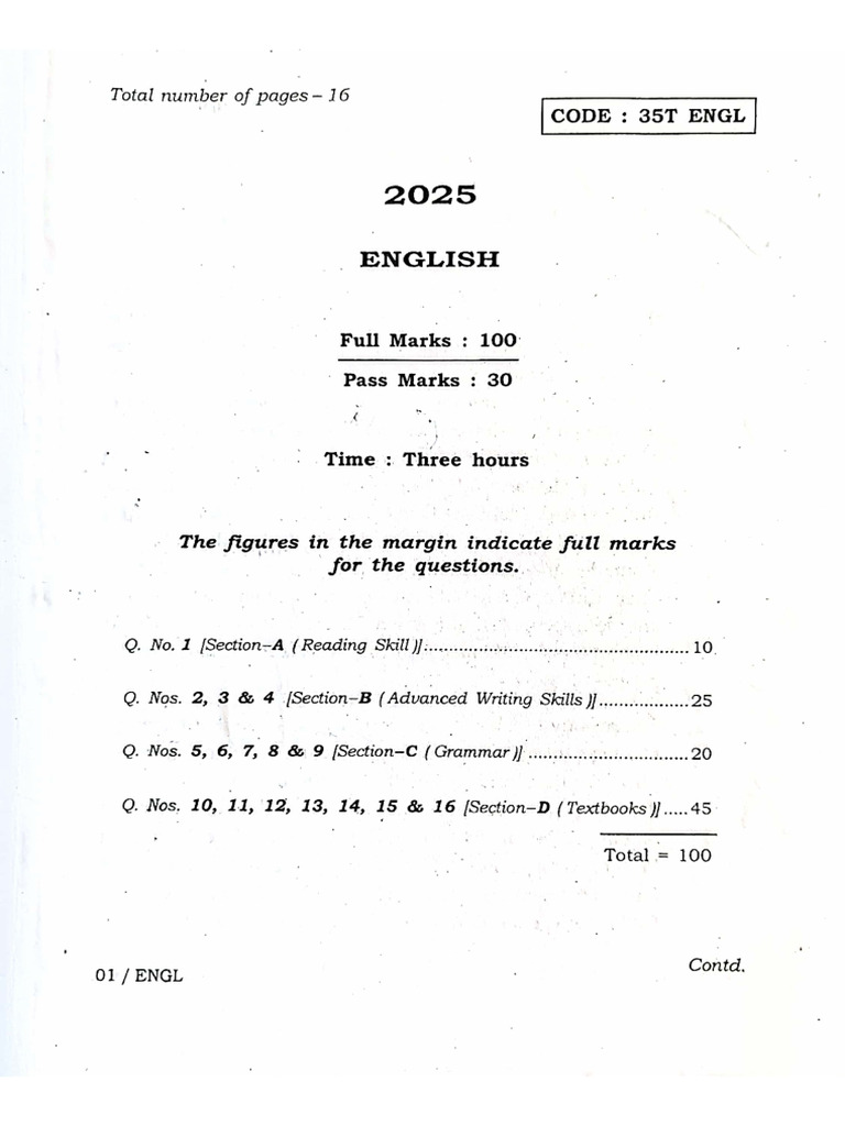 English 2025 | PDF