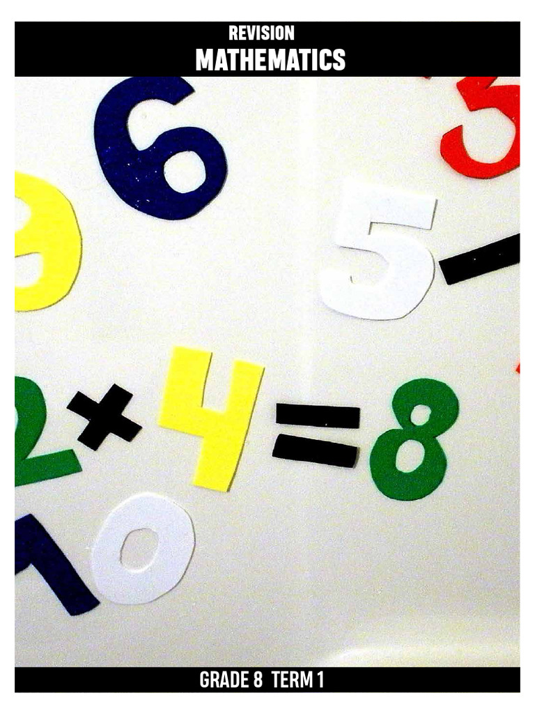 Grade 8 Maths T1 Revision | PDF | Mathematics | Elementary Mathematics