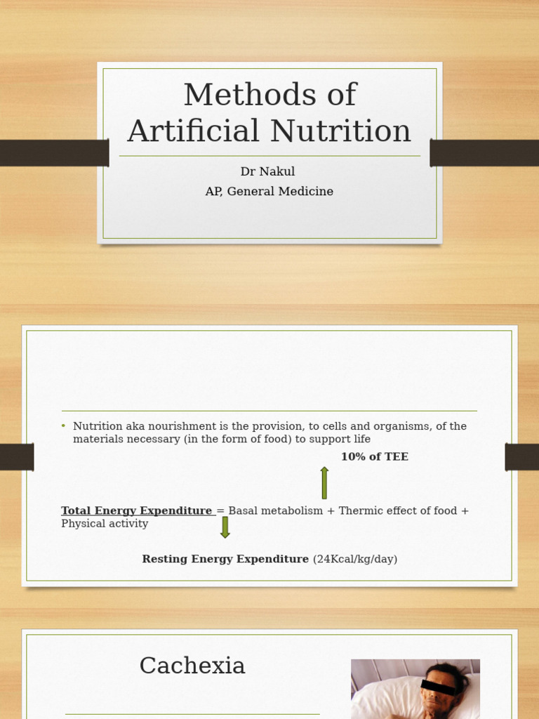 Artificial Nutrition Methods Explained | PDF | Clinical Medicine ...