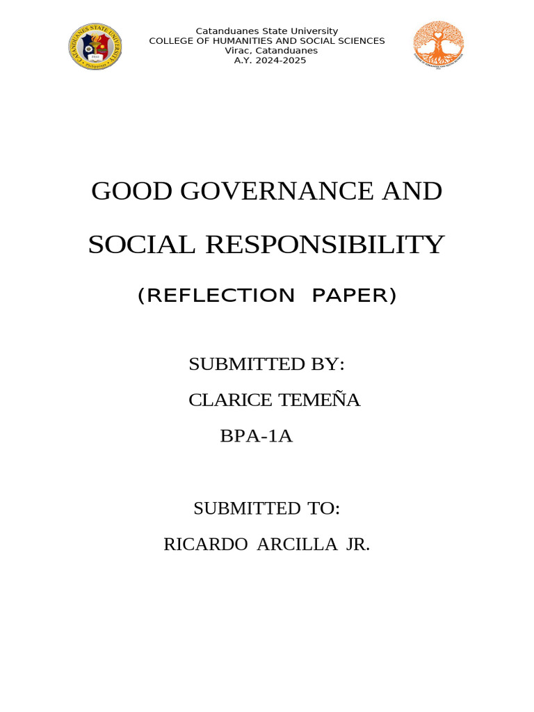Social Responsibility in Governance Paper | PDF | Sustainability ...