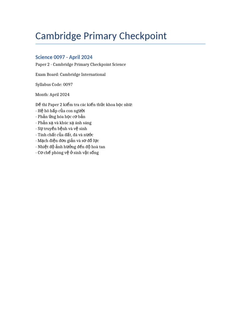 Science 0097 April 2024 | PDF