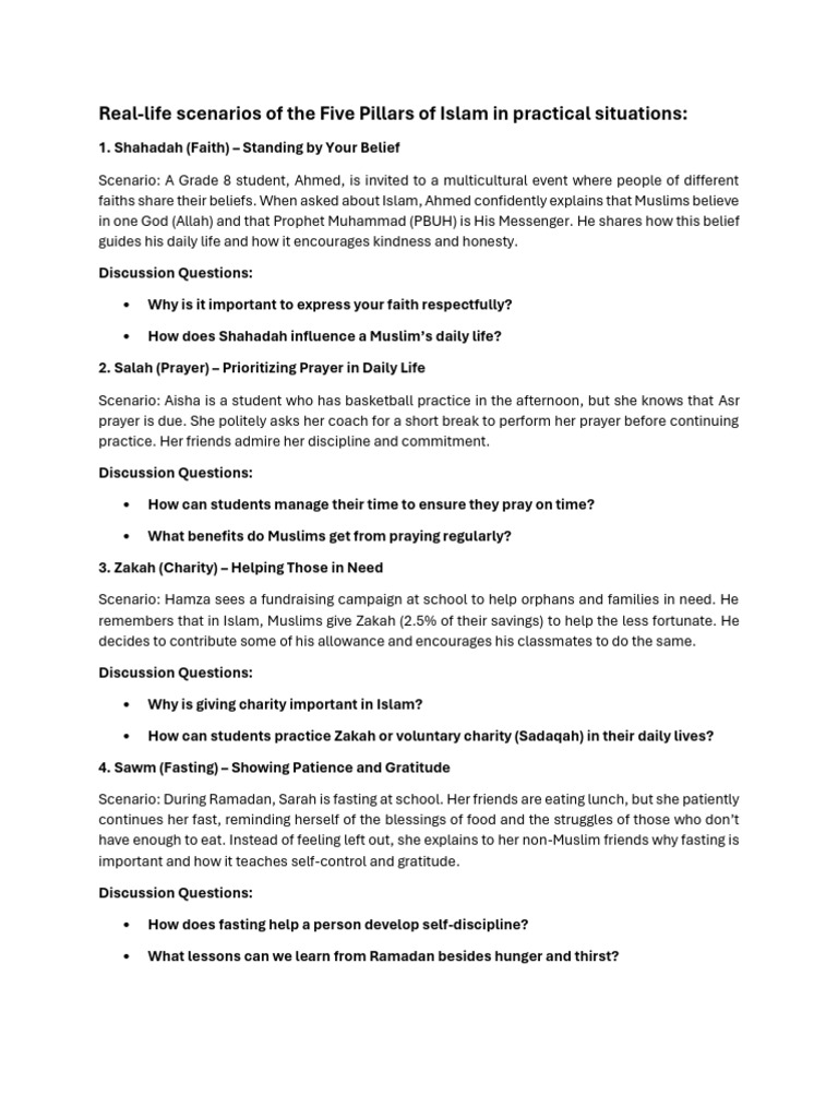 G10-Real Life Application - Case Studies | PDF | Prophets And Messengers In Islam | Quran