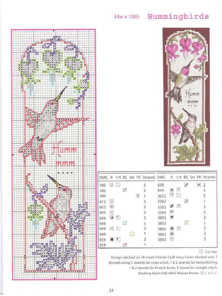 Bookmark 13 Cross Stitch Pattern | PDF