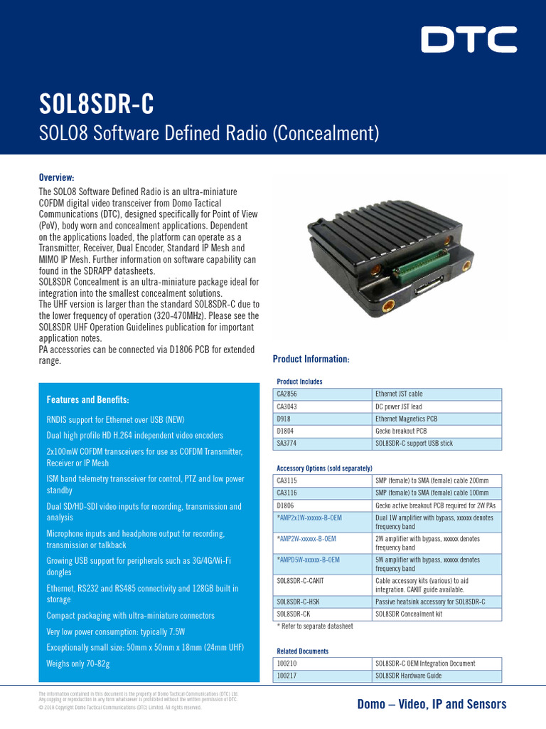 Communication - SOL8SDR-C-SOLO8-Software-Defined-Radio-Concealment | PDF | Usb | Software ...