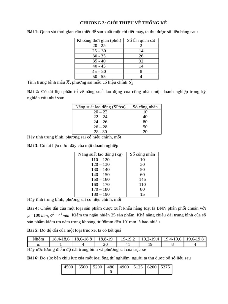 CHƯƠNG 3 XSTK | PDF