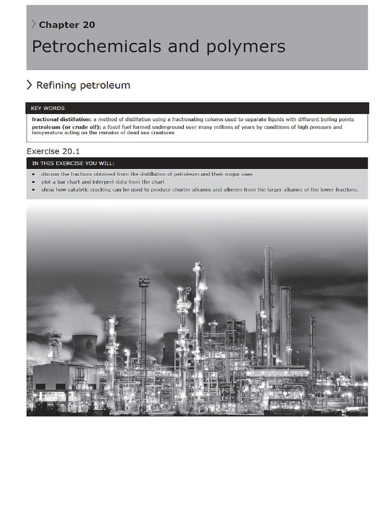 Petrochemicals and Polymers Work Book | PDF