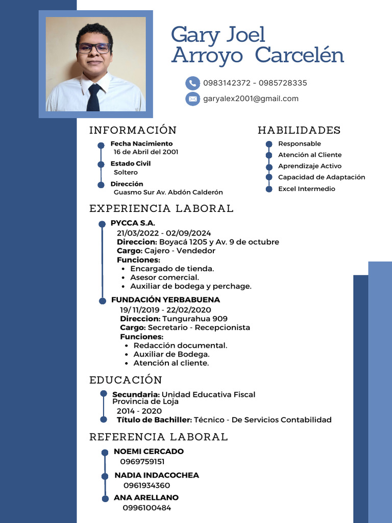 CV de Gary Joel Arroyo Carcelén | PDF
