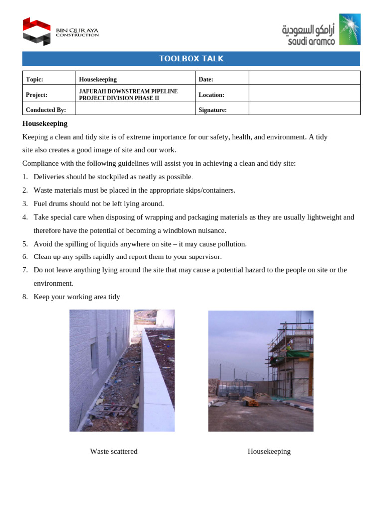 BQCL-JFDP-EMS-020 Housekeeping | PDF