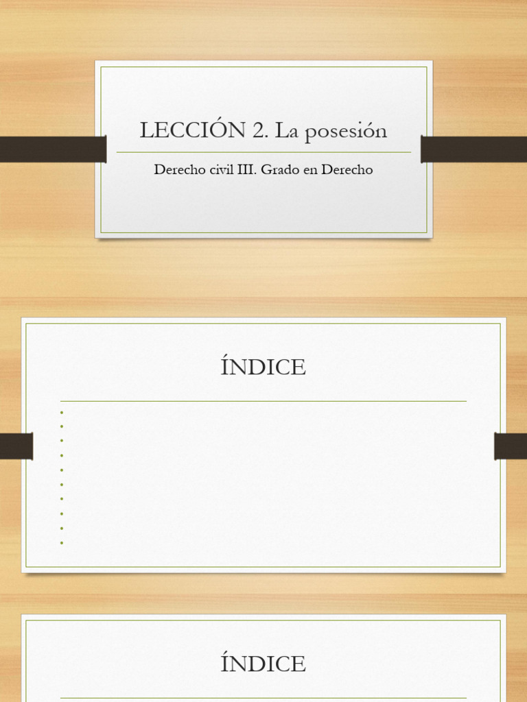 DCIII - 2. La Posesión | PDF | Posesión (Ley) | Propiedad