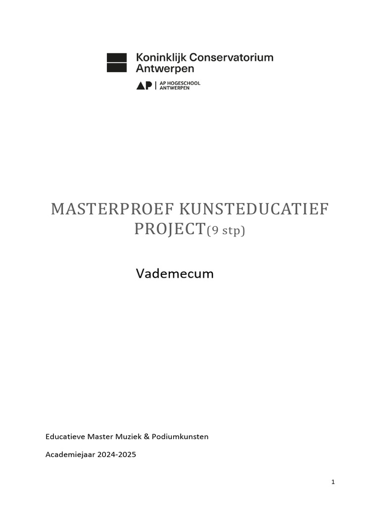 Vademecum Masterproef Kep 2024-2025 | PDF
