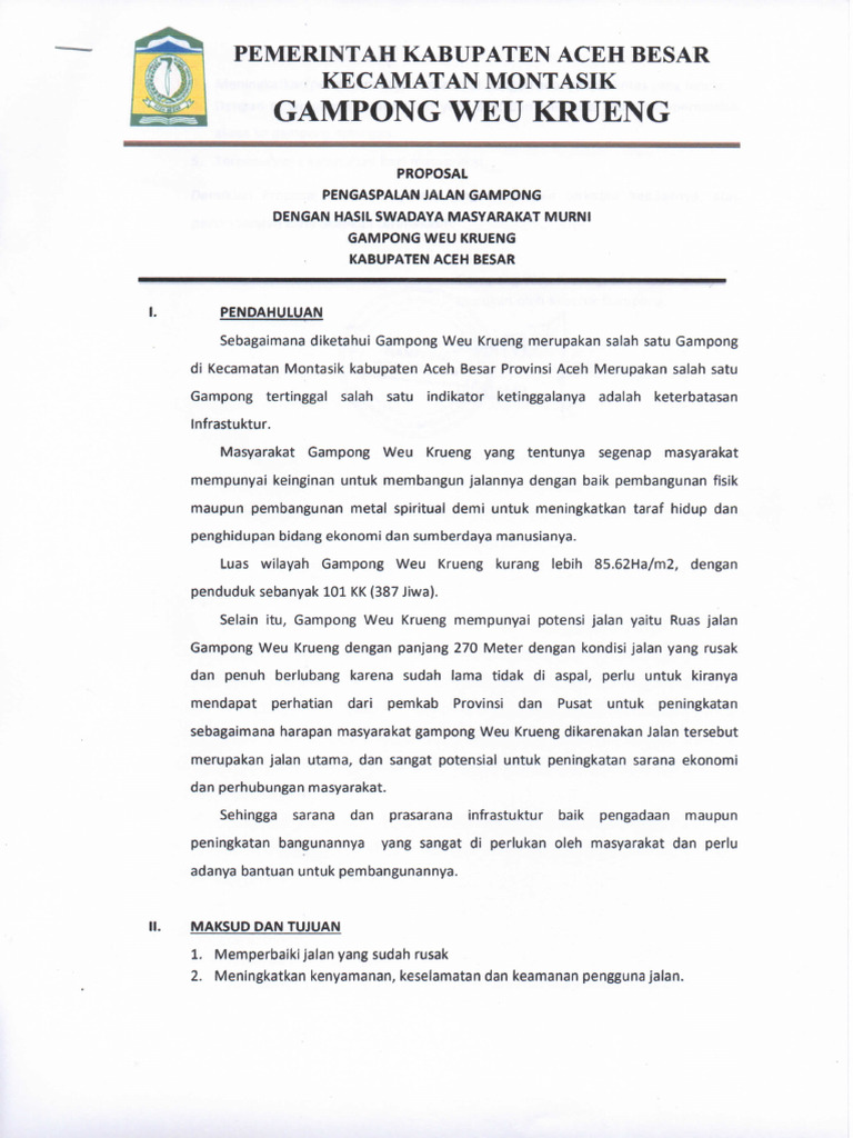Proposal Usulan Kabupaten ( Sarpras )038 | PDF