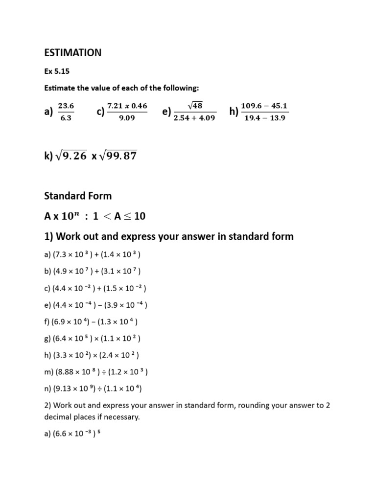 HOMEWORK 3 GC Estimation and Std Form Home Work | PDF