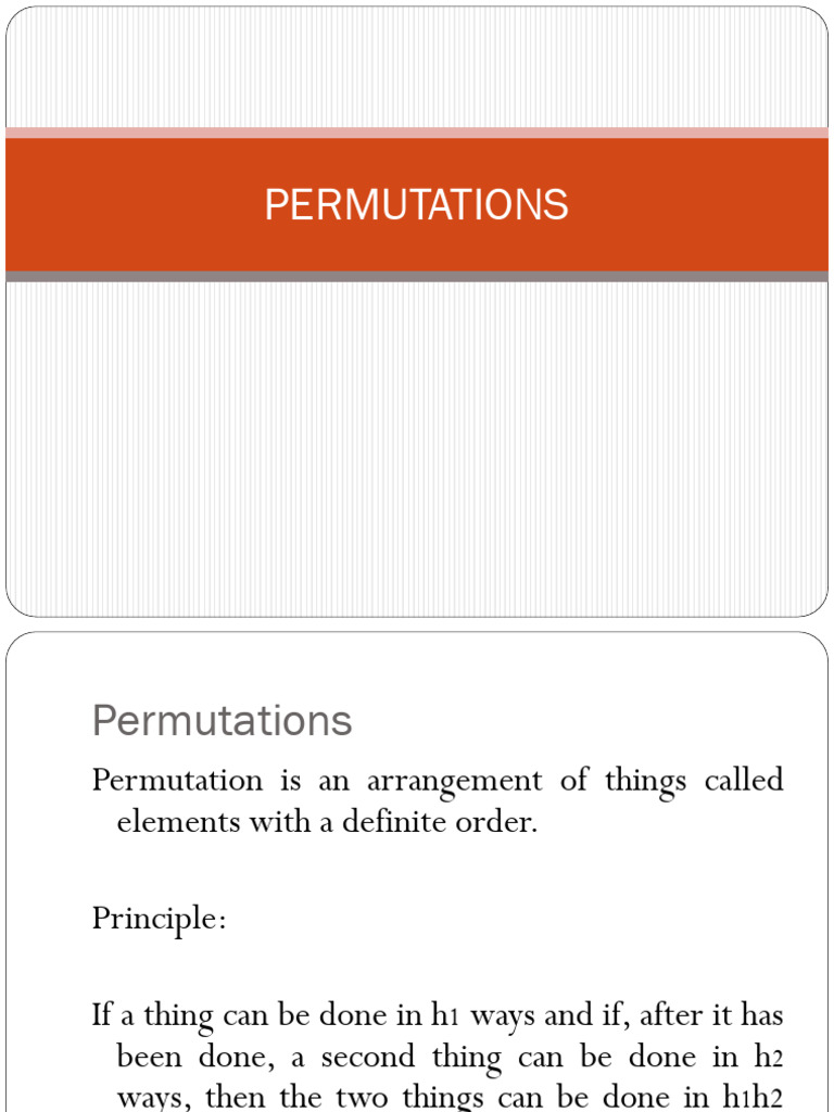 Math4E Lecture 4.2 Permutations and Combinations 2 | PDF | Permutation | Mathematical Objects