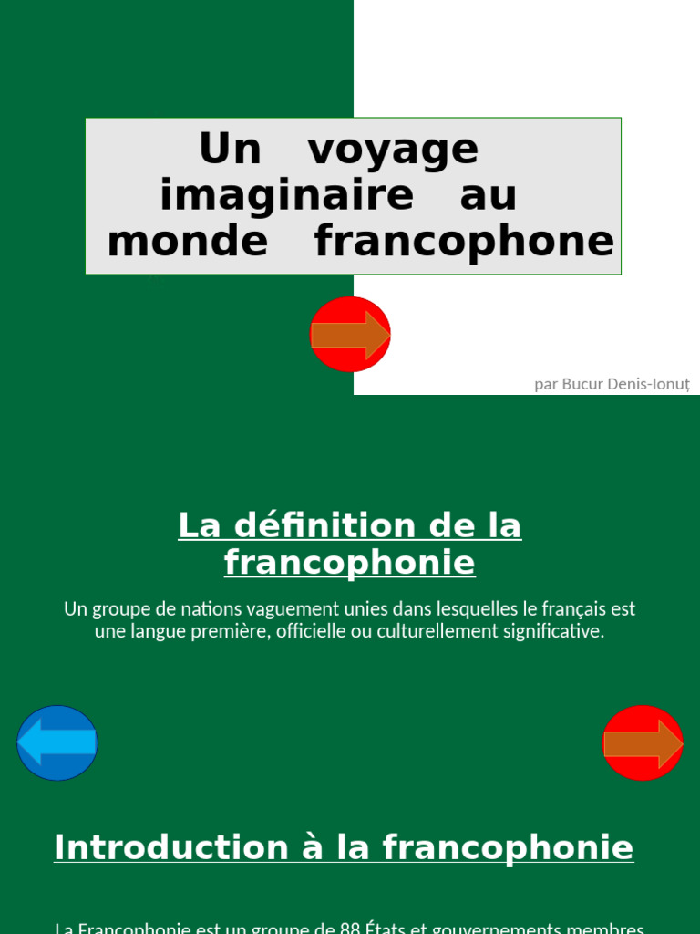 Voyage au cœur de la francophonie | PDF | la Francophonie | Langue ...