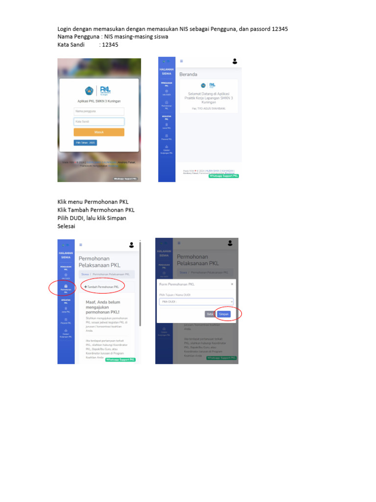 Tata Cara Setting Awal Aplikasi PKL | PDF