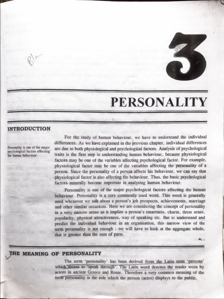 Personality | PDF