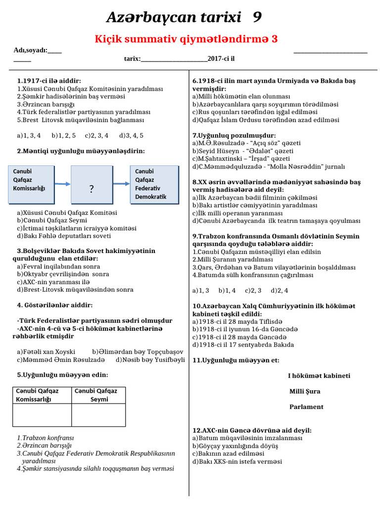 Ix Sinif Az.t - Ksq - 3 (2) | PDF
