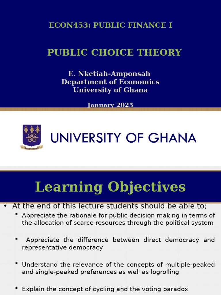 Public Choice Theory in Public Finance | PDF | Public Choice | Voting