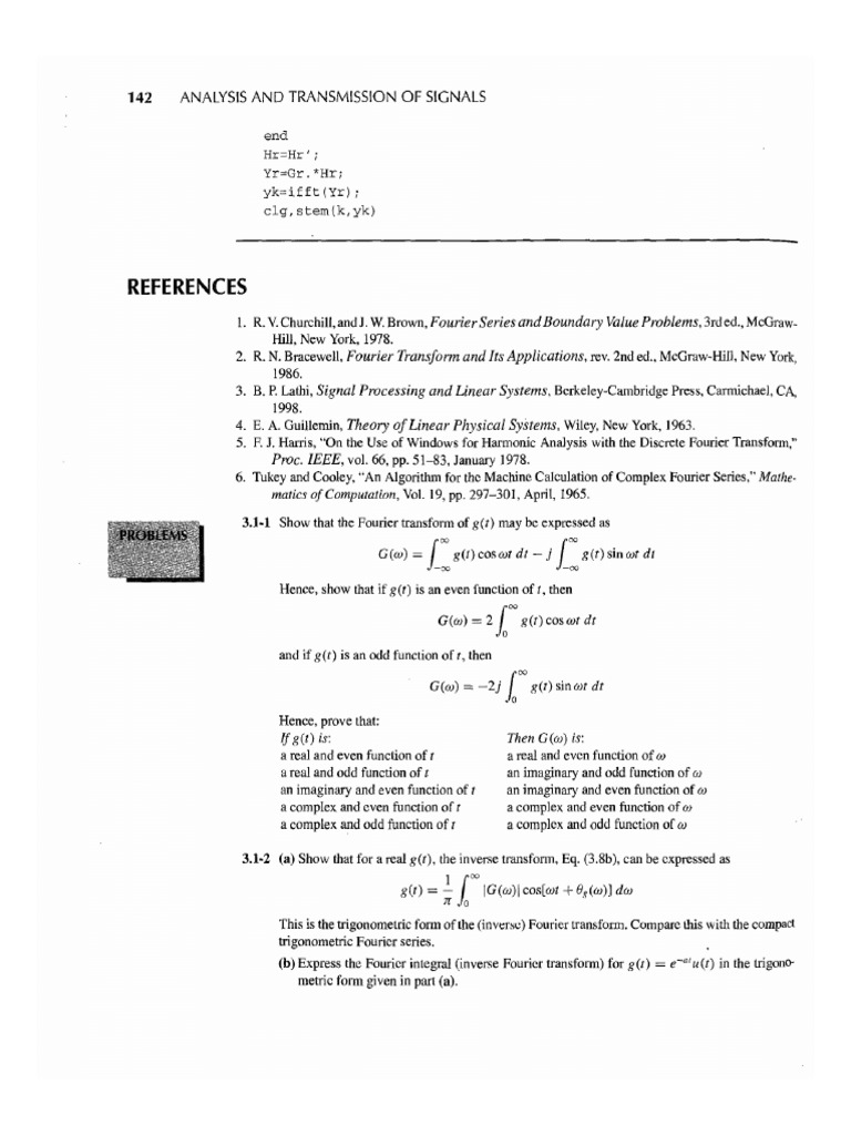 BP Lathi Chapter 3 Exercise | PDF