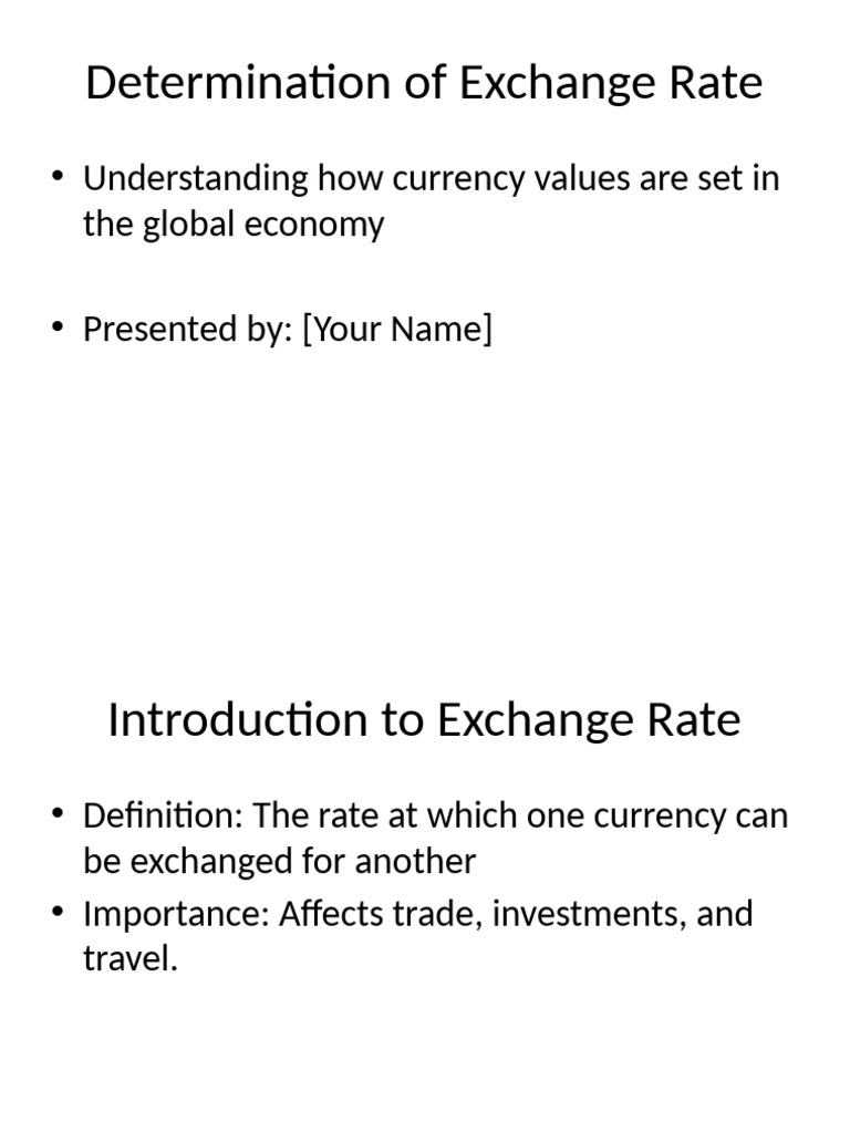 Determination of Exchange Rate With Diagrams | PDF