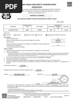 Cargo Ship Safety Construction Certificate | PDF