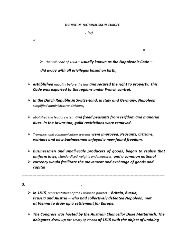 Nationalism and Unification in Europe | PDF | Kingdom Of Prussia ...