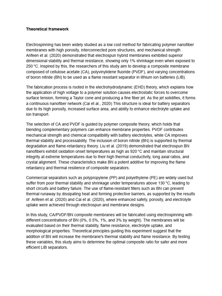 Theoretical Framework 1 | PDF | Materials | Physical Sciences