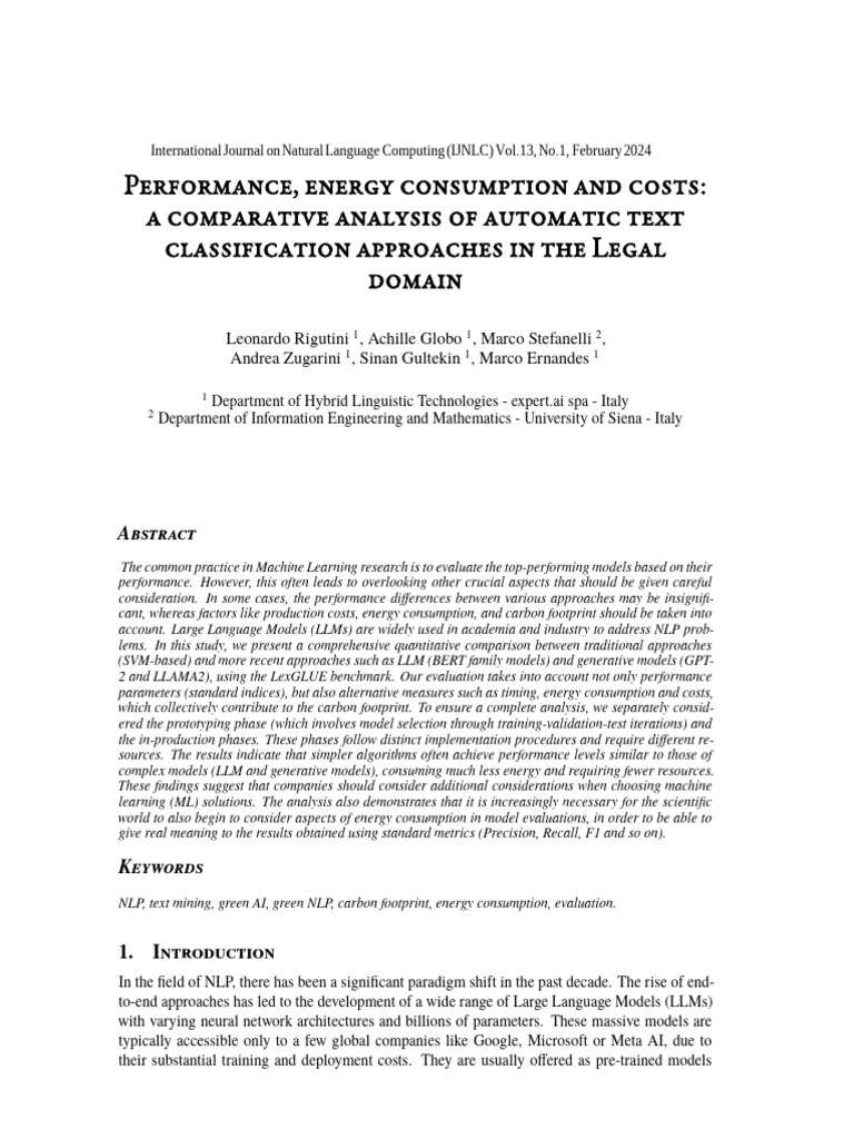Performance, Energy Consumption and Costs: A Comparative Analysis of Automatic Text ...
