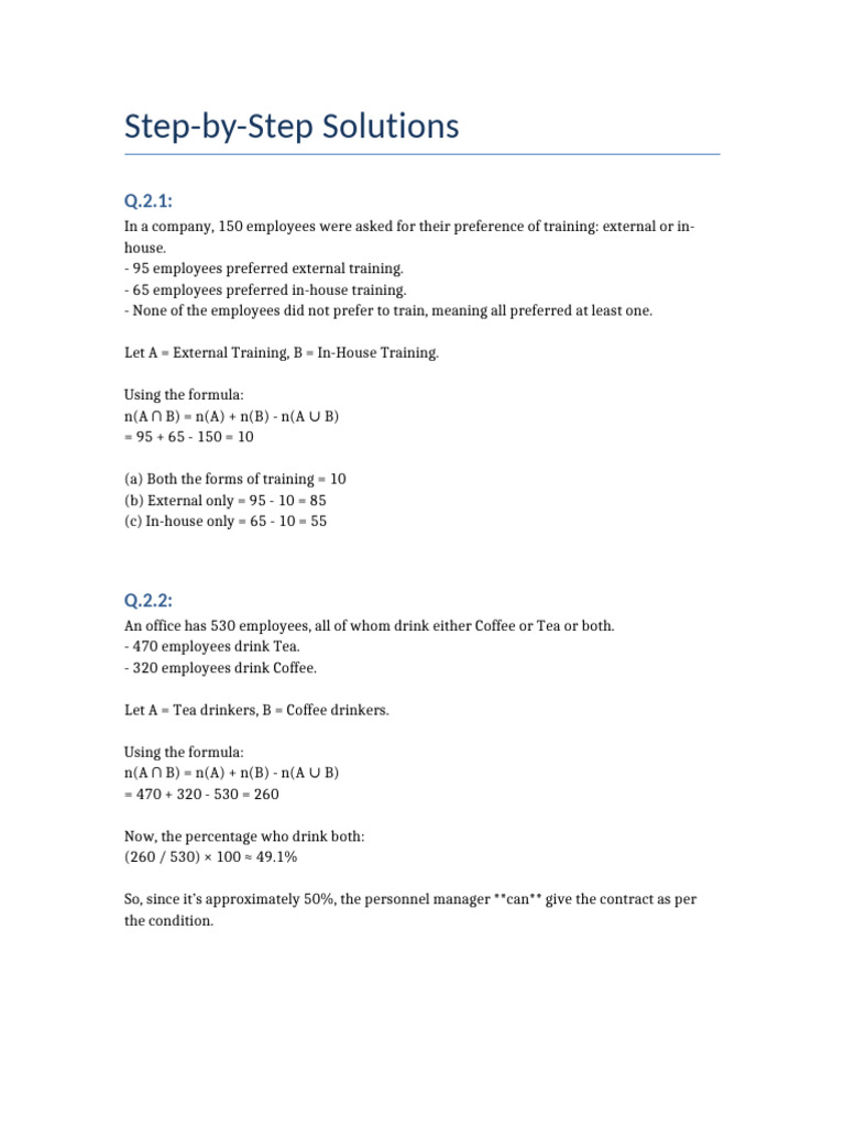 Step by Step Solutions Part2 | PDF