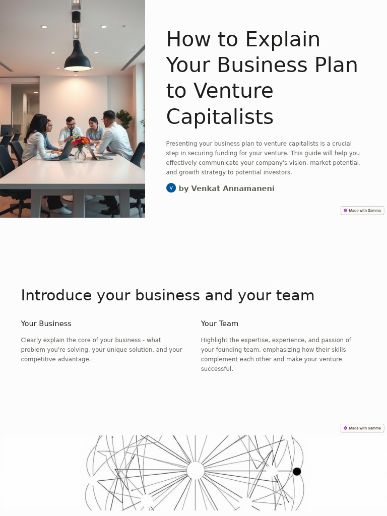 How To Explain Your Business Plan To Venture Capitalists | PDF ...