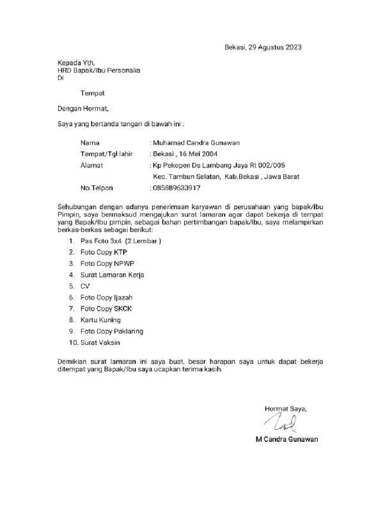 CV M Candra Gunawan | PDF