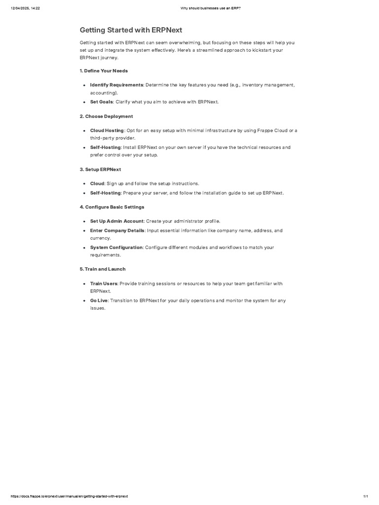 Getting Started With ERPNext | PDF | Cloud Computing | Computing