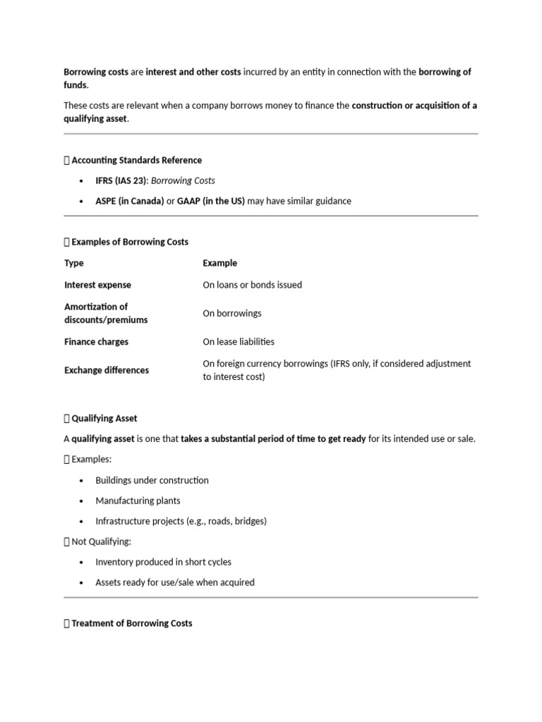 Borrowing Cost | PDF