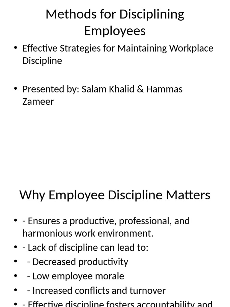 Effective Employee Discipline Strategies | PDF | Disciplines | Employment