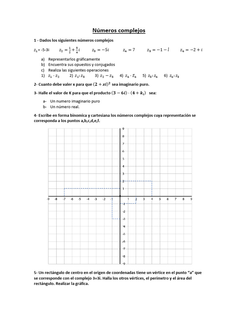 Numeros Complejos | PDF | Número complejo | Geometría Elemental