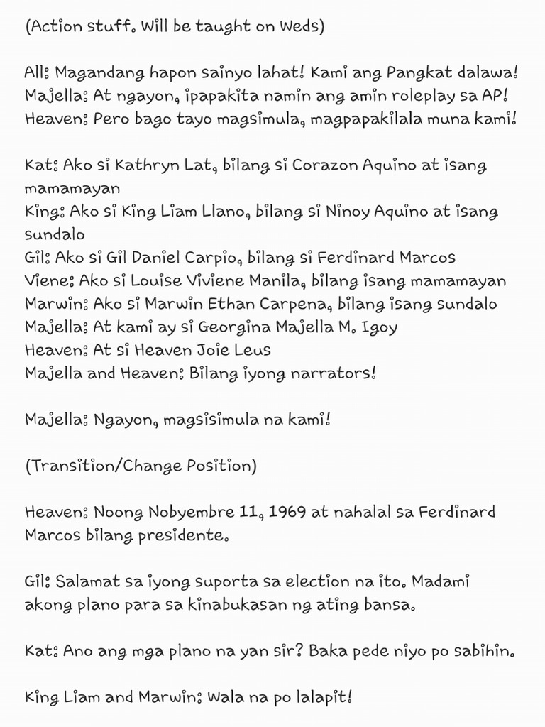 AP Script (Assessment 2) | PDF