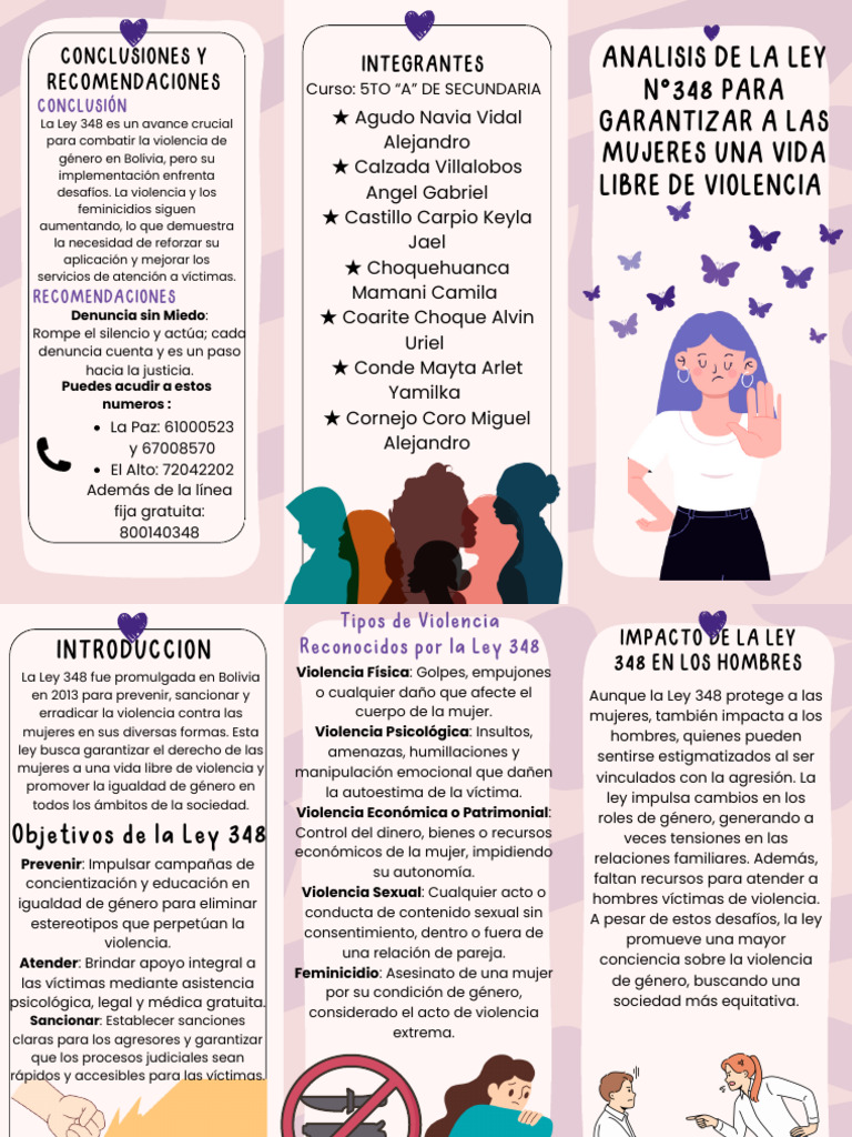 Folleto Tríptico Salud Mental y Bienestar Ilustrativo Rosa y Blanco ...