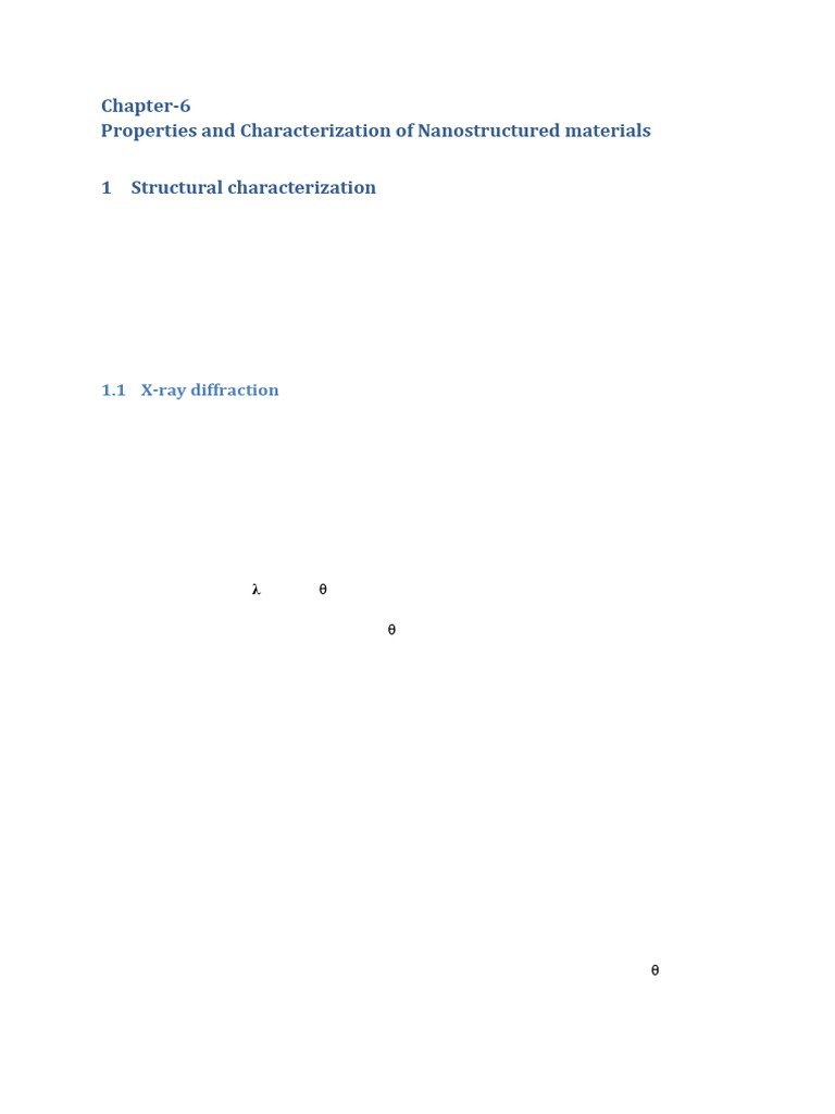 Chapter 6 Properties and Characterization of Nanostructured Materials ...