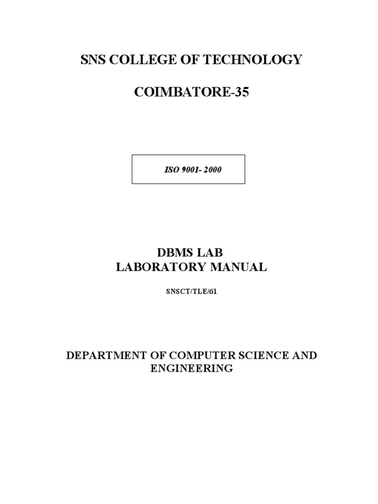 DBMS Lab | PDF | Pl/Sql | Sql DBMS Lab | PDF | Pl/Sql | Sql