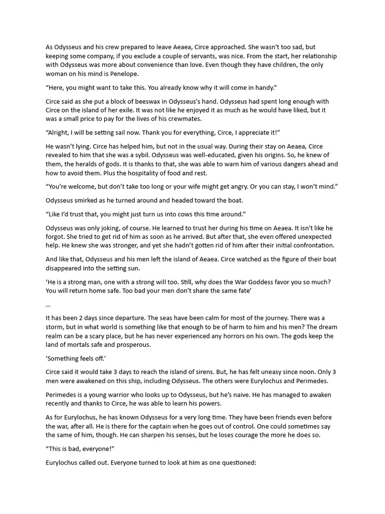 Odysseus and the Sirens Encounter | PDF | Odysseus | Odyssey