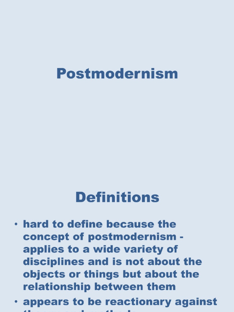 Postmodernism in Literary Criticism | PDF