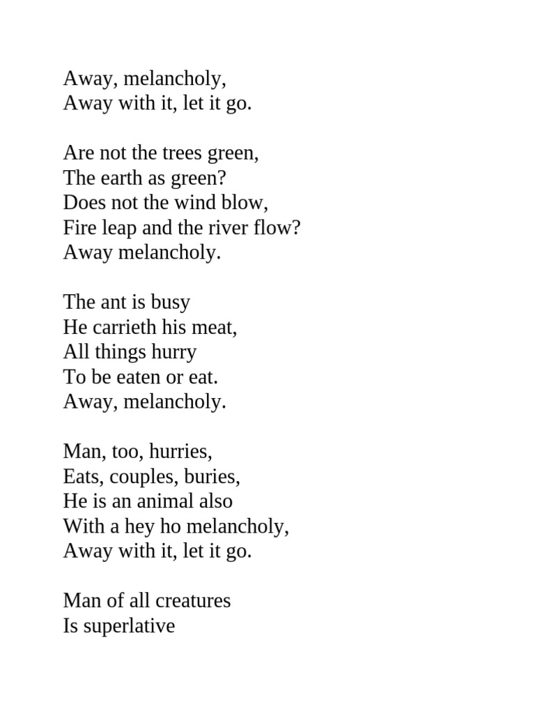Away Melancholy by Stevie Smith | PDF | Poetry