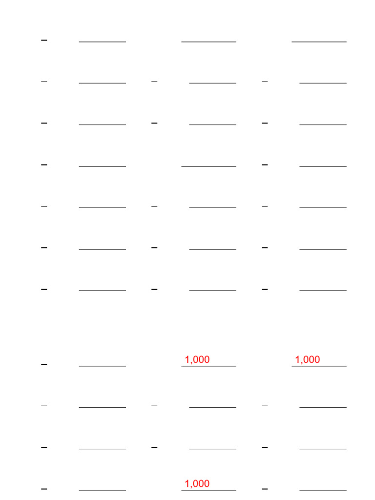 Round 4 Digit Numbers Nearest 1000 B | PDF