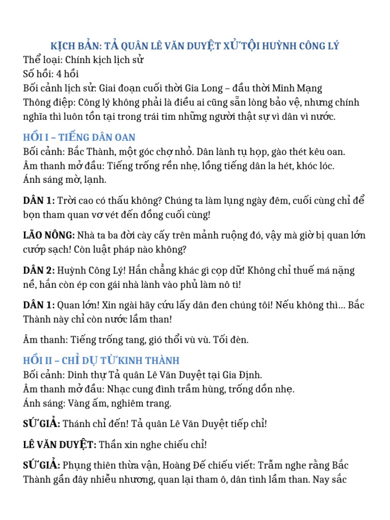 Kich_ban_Ta_Quan_Le_Van_Duyet | PDF