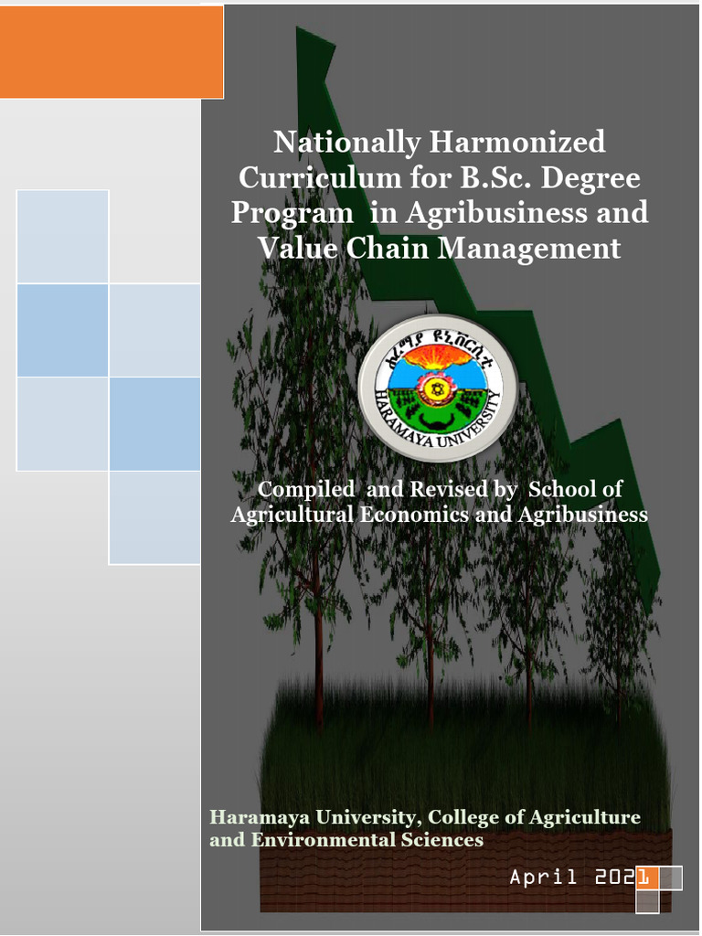 Agribusiness and Value Chain Management B.sc. Curriculum - April - 2021 ...